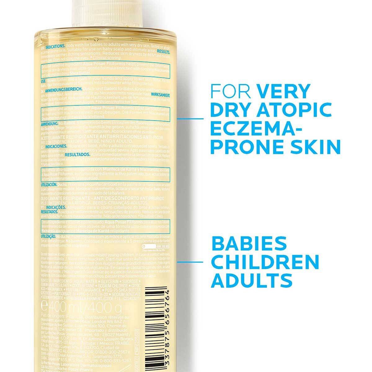 Lipikar Body Cleansing Oil for Dry Skin | La Roche-Posay Australia